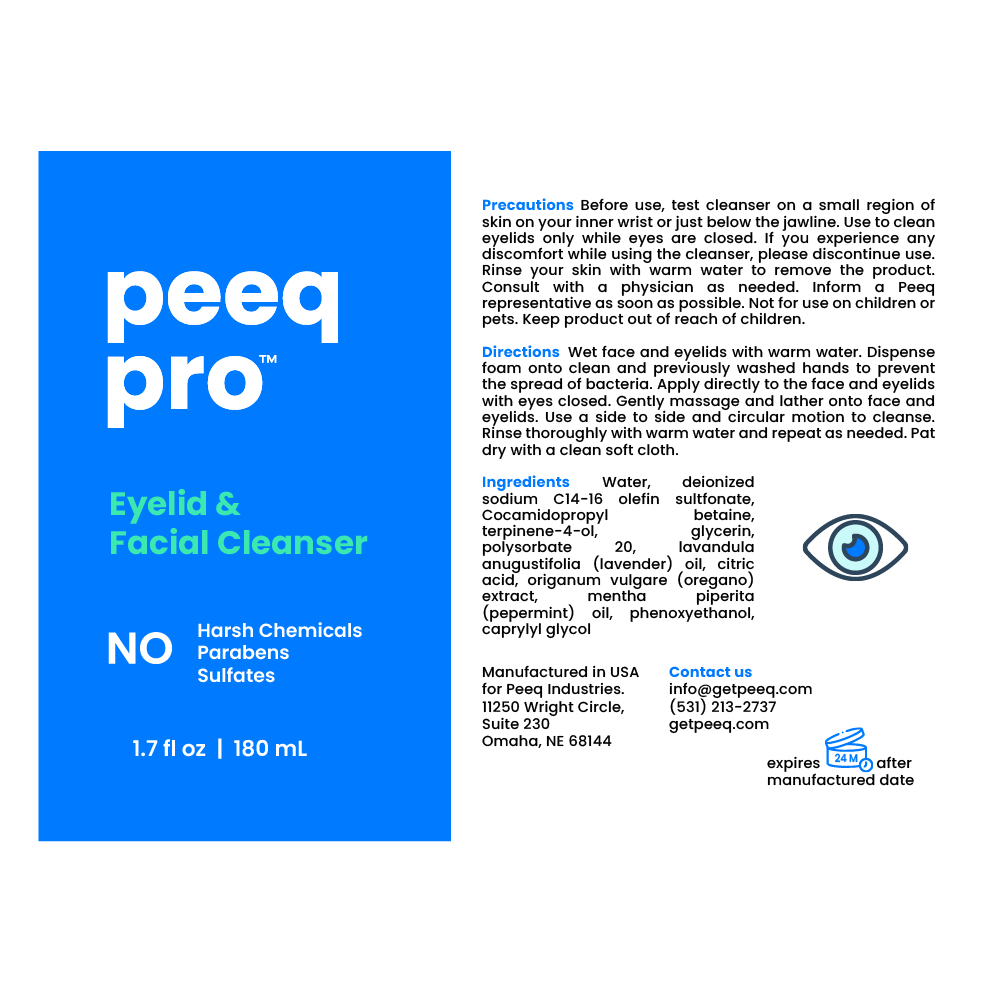 Foaming Eyelid & Facial Cleanser for Eyelid Hygiene – Peeq Pro